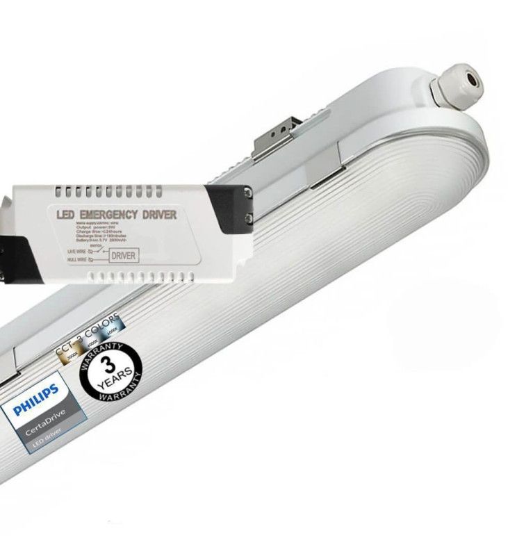 40W Tri-proof Emergency LED Batten 120cm 3 CCT Buy in the UK | Ledex